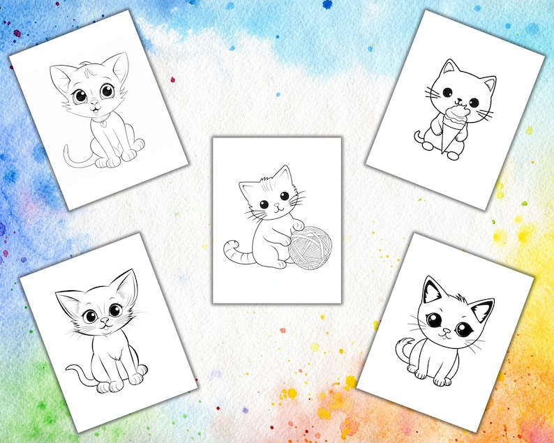 Cat Coloring Pages Cute Cats Coloring Pages for Kids Printable Fun ...
