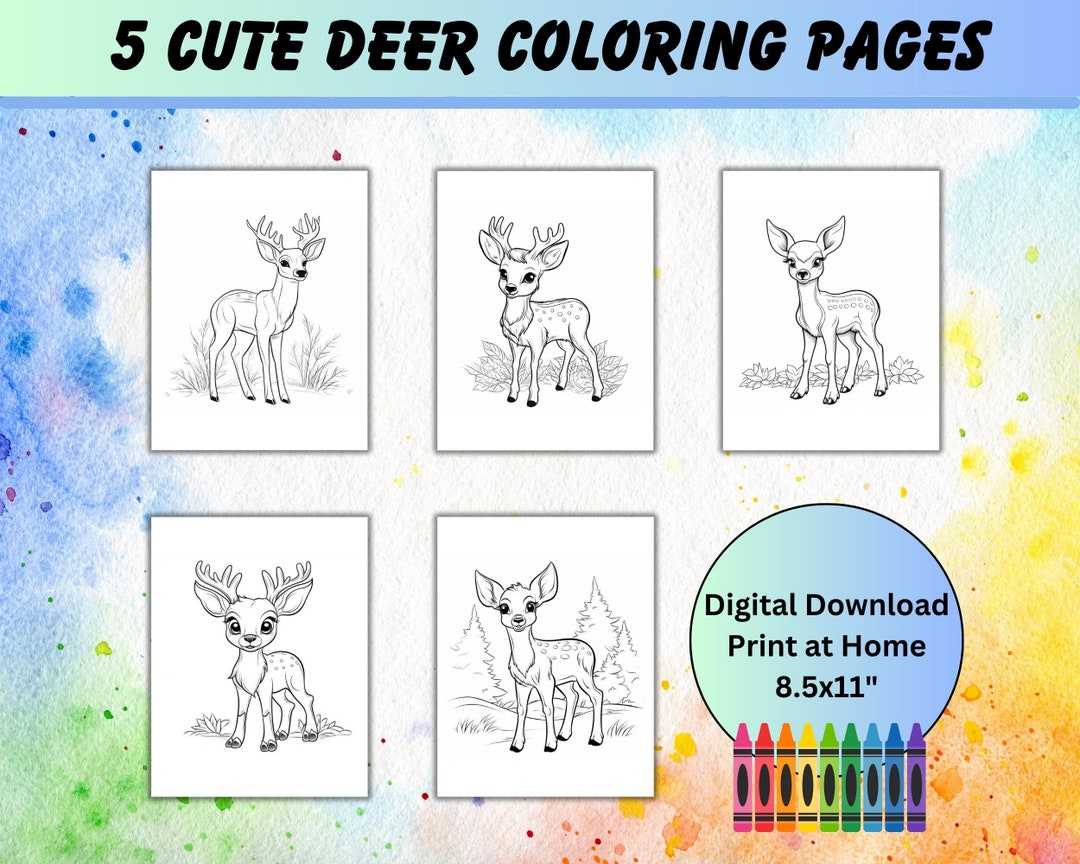Deer Coloring Pages Cute Deer Coloring Pages for Kids Printable Fun ...