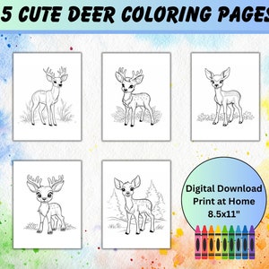 Deer Coloring Pages Cute Deer Coloring Pages for Kids Printable Fun ...