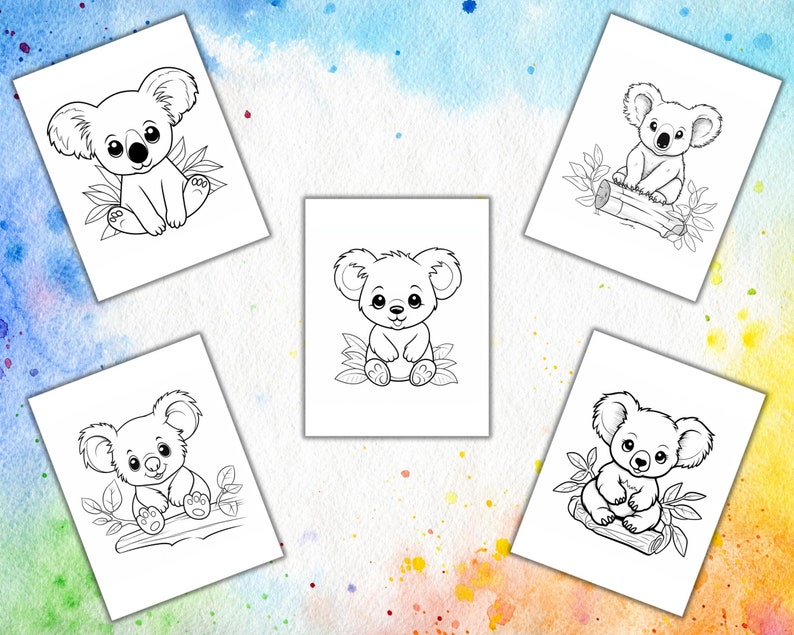 Koala Coloring Pages Cute Koalas Coloring Pages for Kids Printable Fun ...