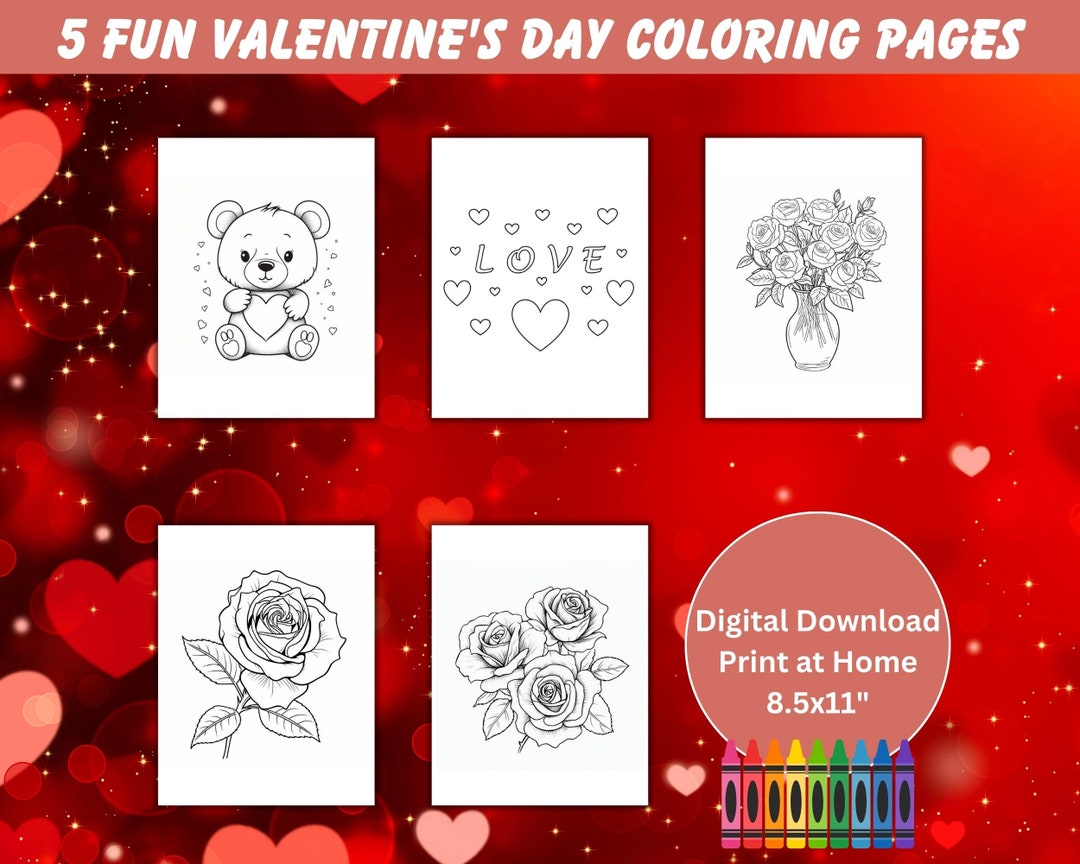 Valentine's Day Coloring Pages Fun Valentine's Day Coloring Pages for ...