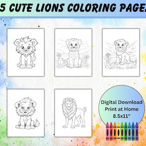 Lion Coloring Pages Cute Lions Coloring Pages for Kids Printable Fun ...
