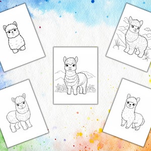 Alpaca Coloring Pages Cute Alpacas Coloring Pages for Kids Printable ...