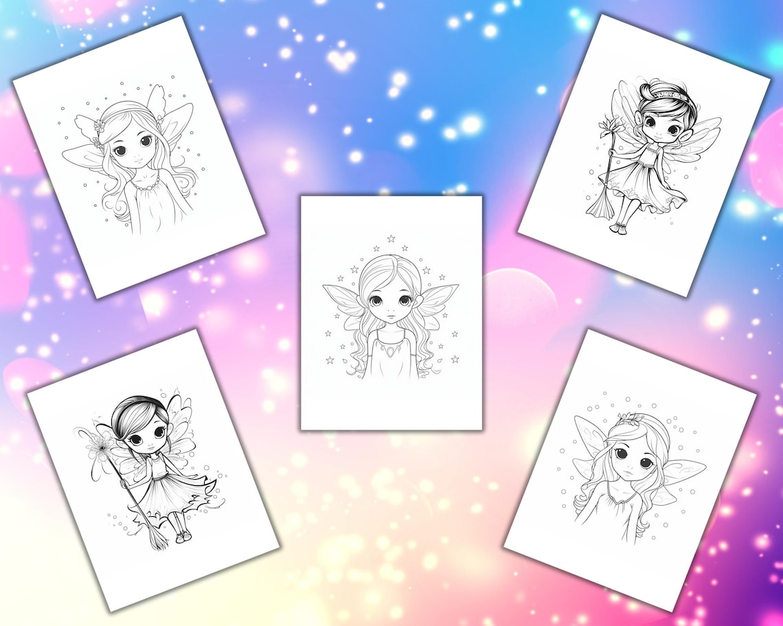 Fairy Coloring Pages Cute Fairies Coloring Pages for Kids Printable Fun ...