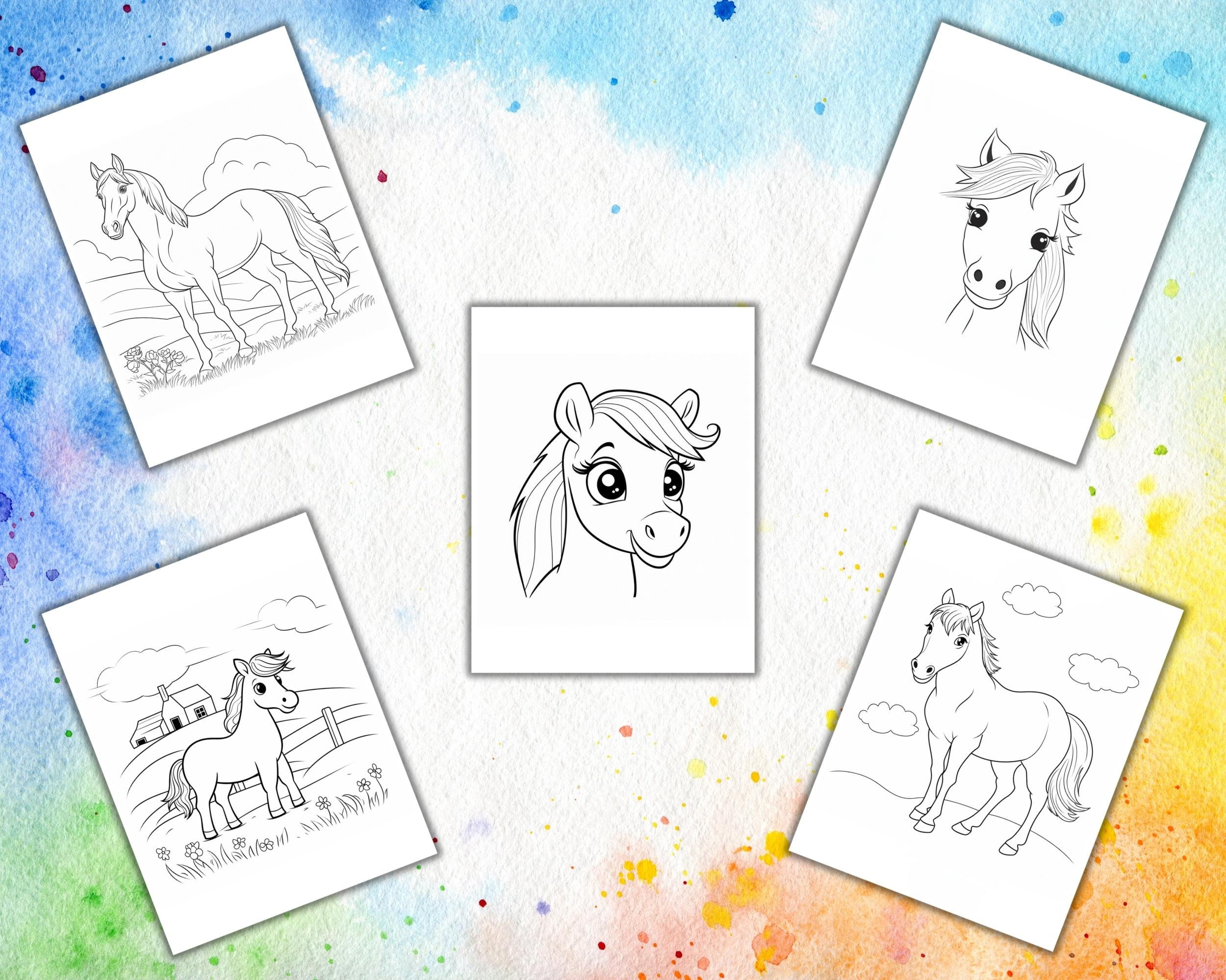 Horse Coloring Pages Cute Horses Coloring Pages for Kids Printable Fun ...