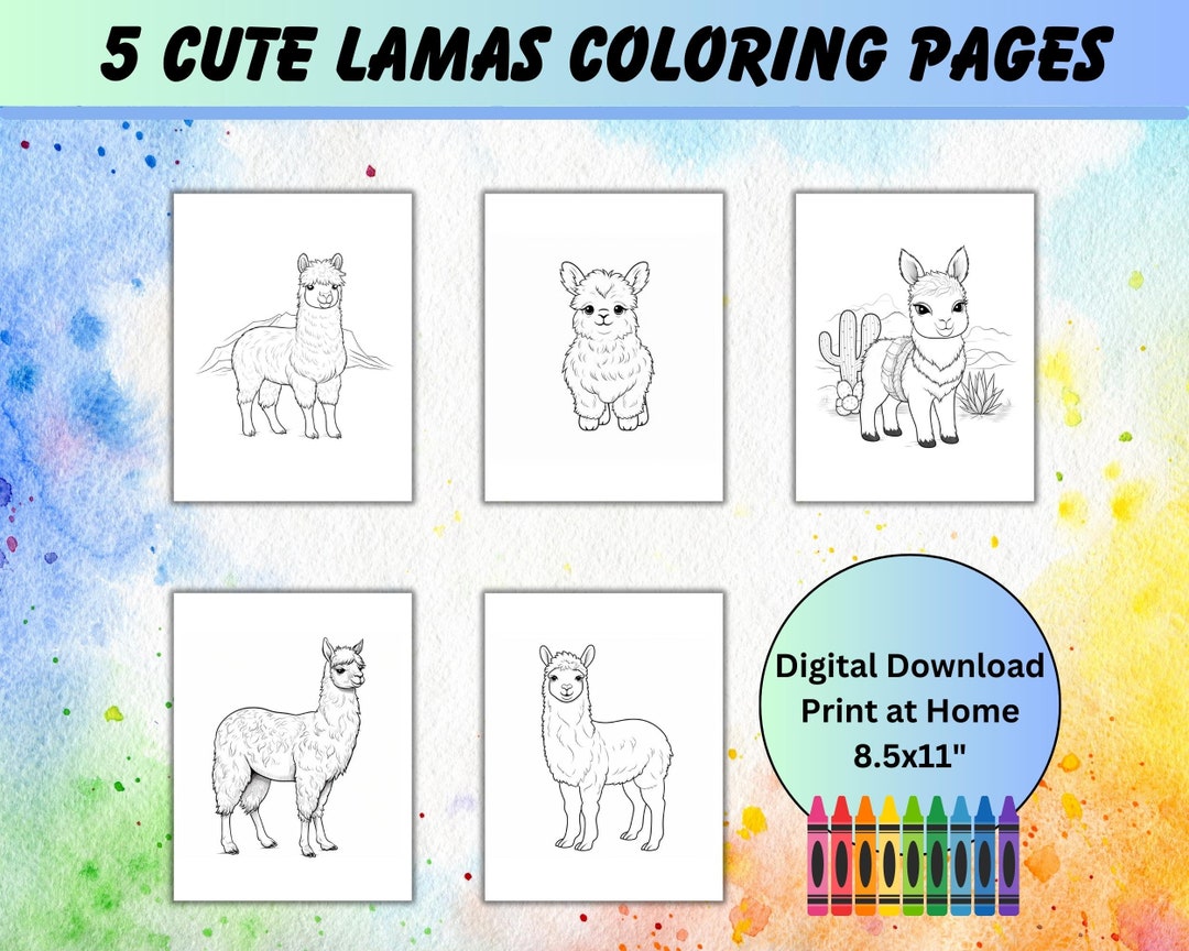 Lama Coloring Pages Cute Lamas Coloring Pages for Kids Printable Fun ...