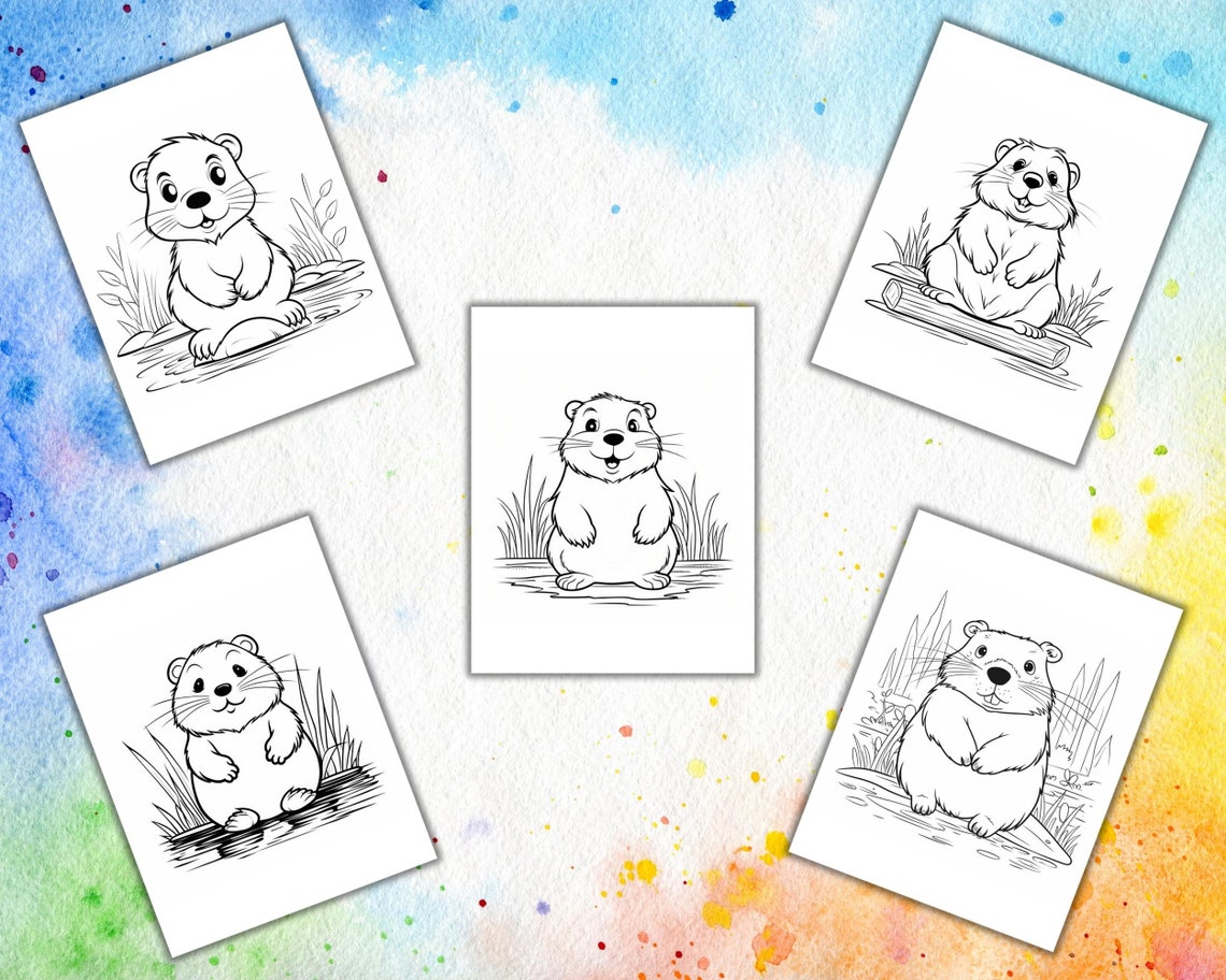 Beaver Coloring Pages Cute Beavers Coloring Pages for Kids Printable ...