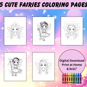 Fairy Coloring Pages Cute Fairies Coloring Pages for Kids Printable Fun ...