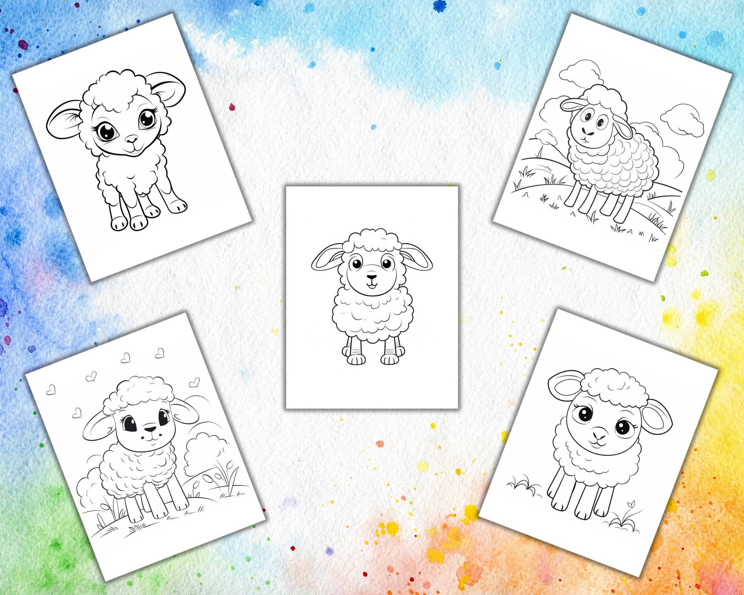 Sheep Coloring Pages Cute Sheep Coloring Pages for Kids Printable Fun ...