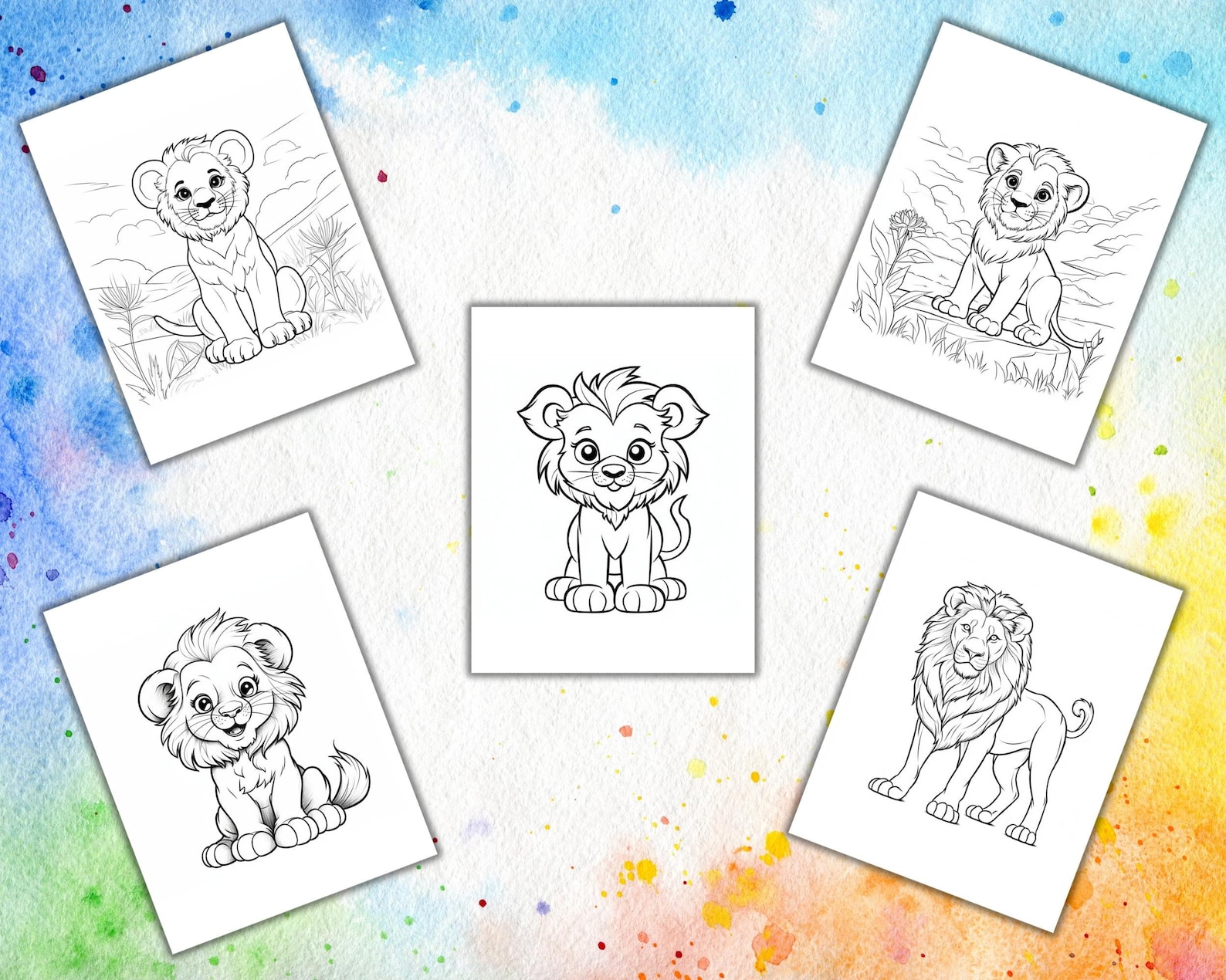 Lion Coloring Pages Cute Lions Coloring Pages for Kids Printable Fun ...