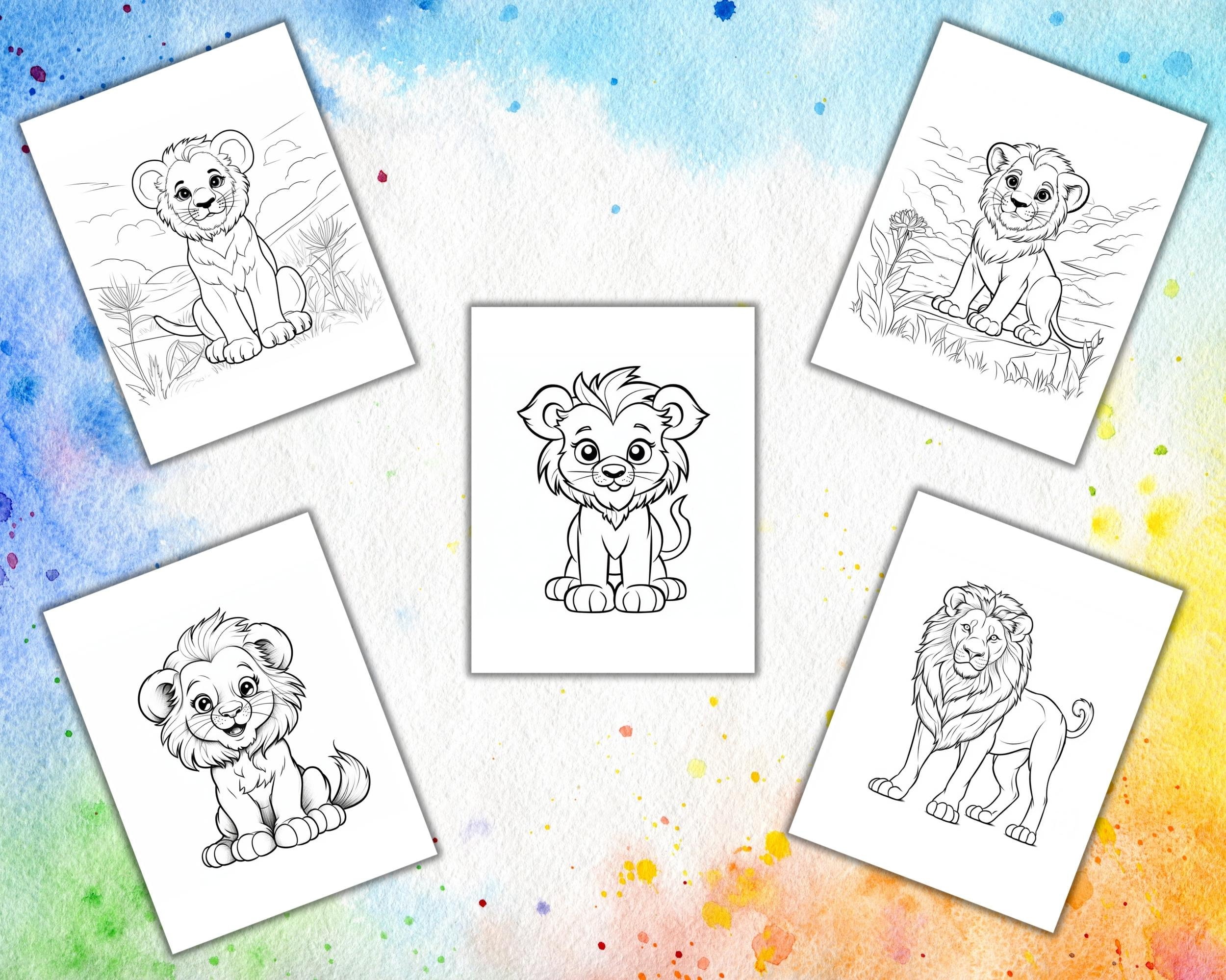 Lion Coloring Pages Cute Lions Coloring Pages for Kids Printable Fun ...