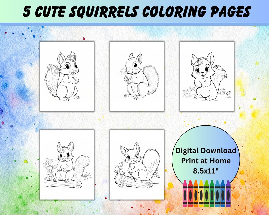 Squirrel Coloring Pages Cute Squirrels Coloring Pages for Kids ...