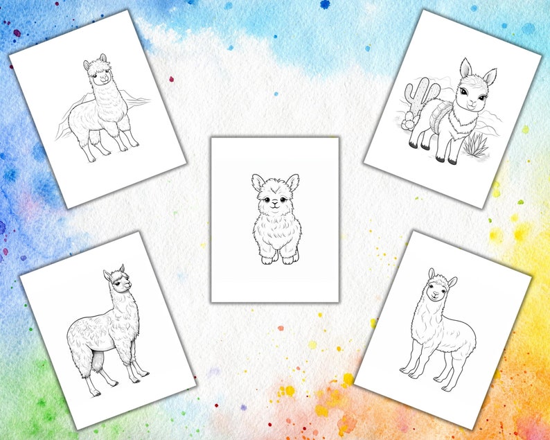 Lama Coloring Pages Cute Lamas Coloring Pages for Kids Printable Fun ...