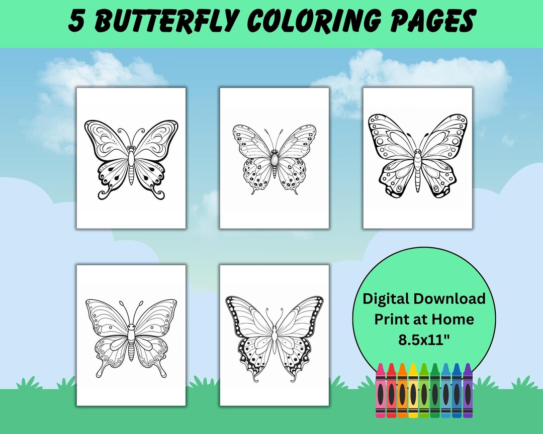 Butterfly Coloring Pages Fun Butterflies Coloring Pages for Kids ...