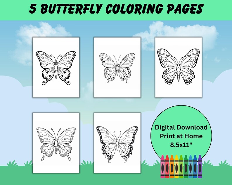 Butterfly Coloring Pages Fun Butterflies Coloring Pages for Kids ...