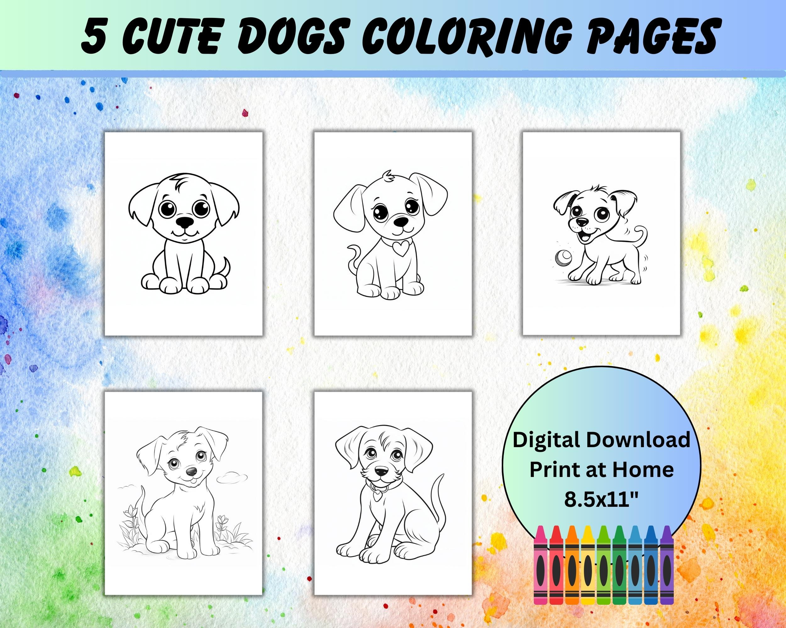 Dog Coloring Pages Cute Dogs Coloring Pages for Kids Printable Fun ...