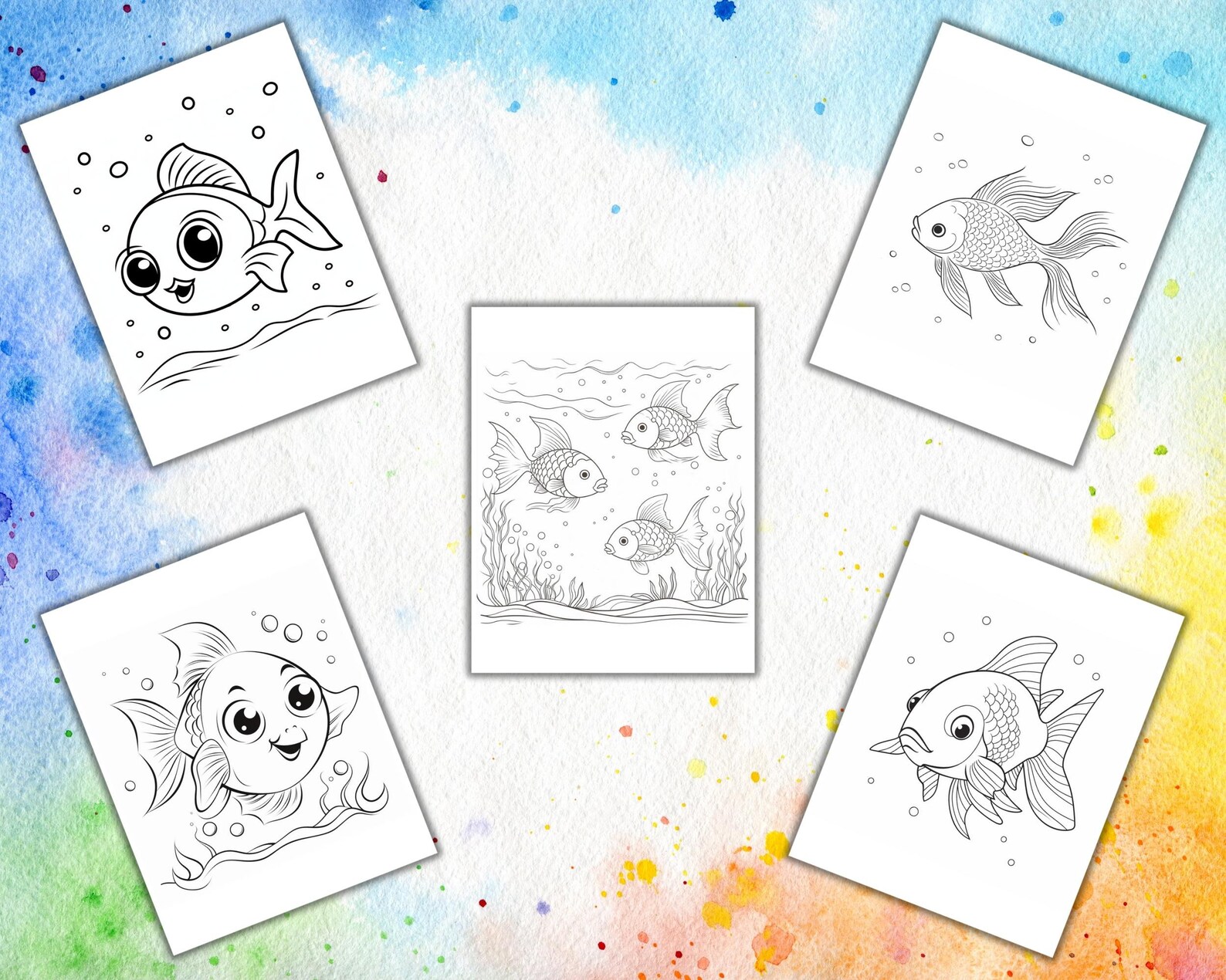 Fish Coloring Pages Cute Fish Coloring Pages for Kids Printable Fun ...