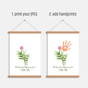 Mother's Day Handprint Art, Handprint Flower, Bouquet Design for Mom ...