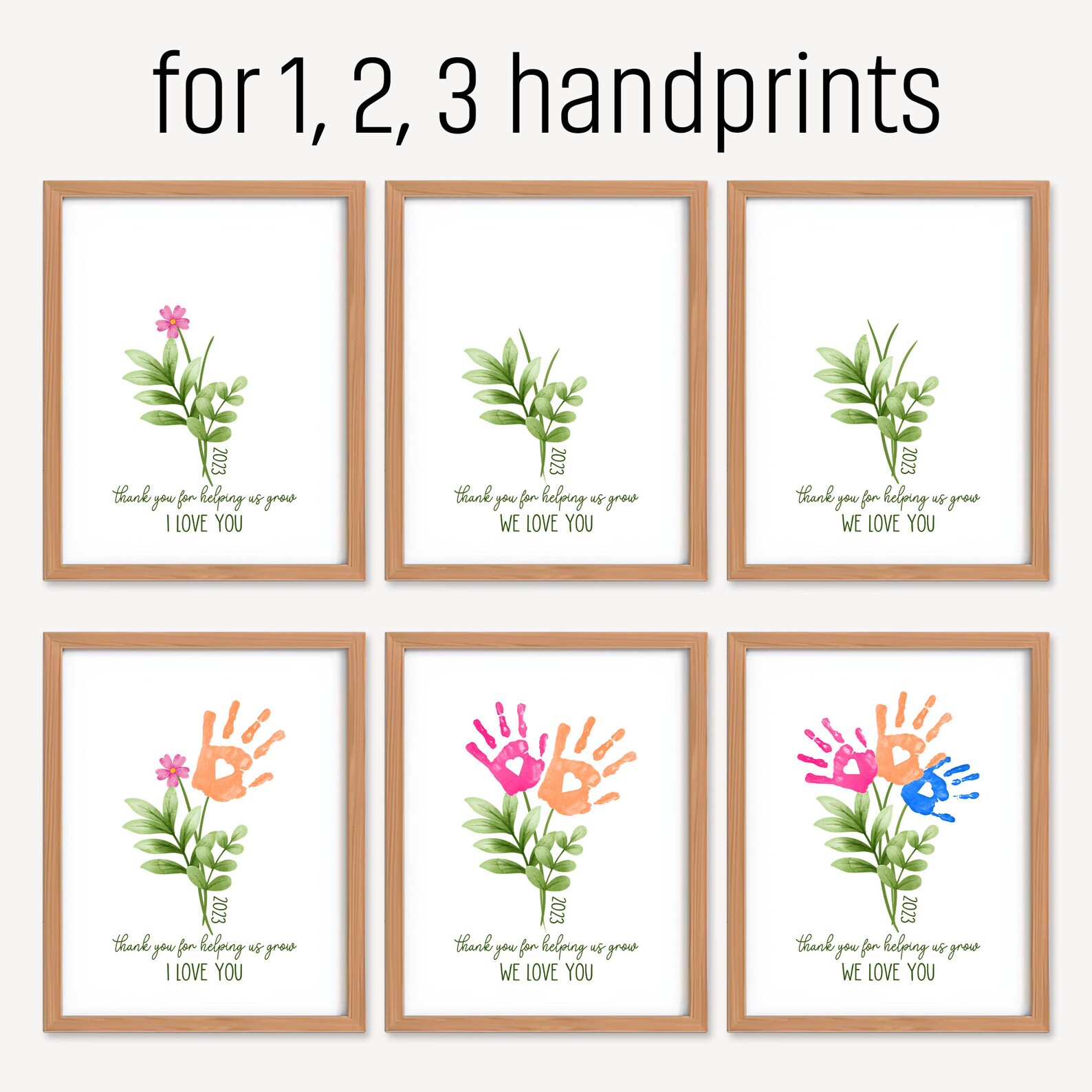 Mother's Day Handprint Art, Handprint Flower, Bouquet Design for Mom ...
