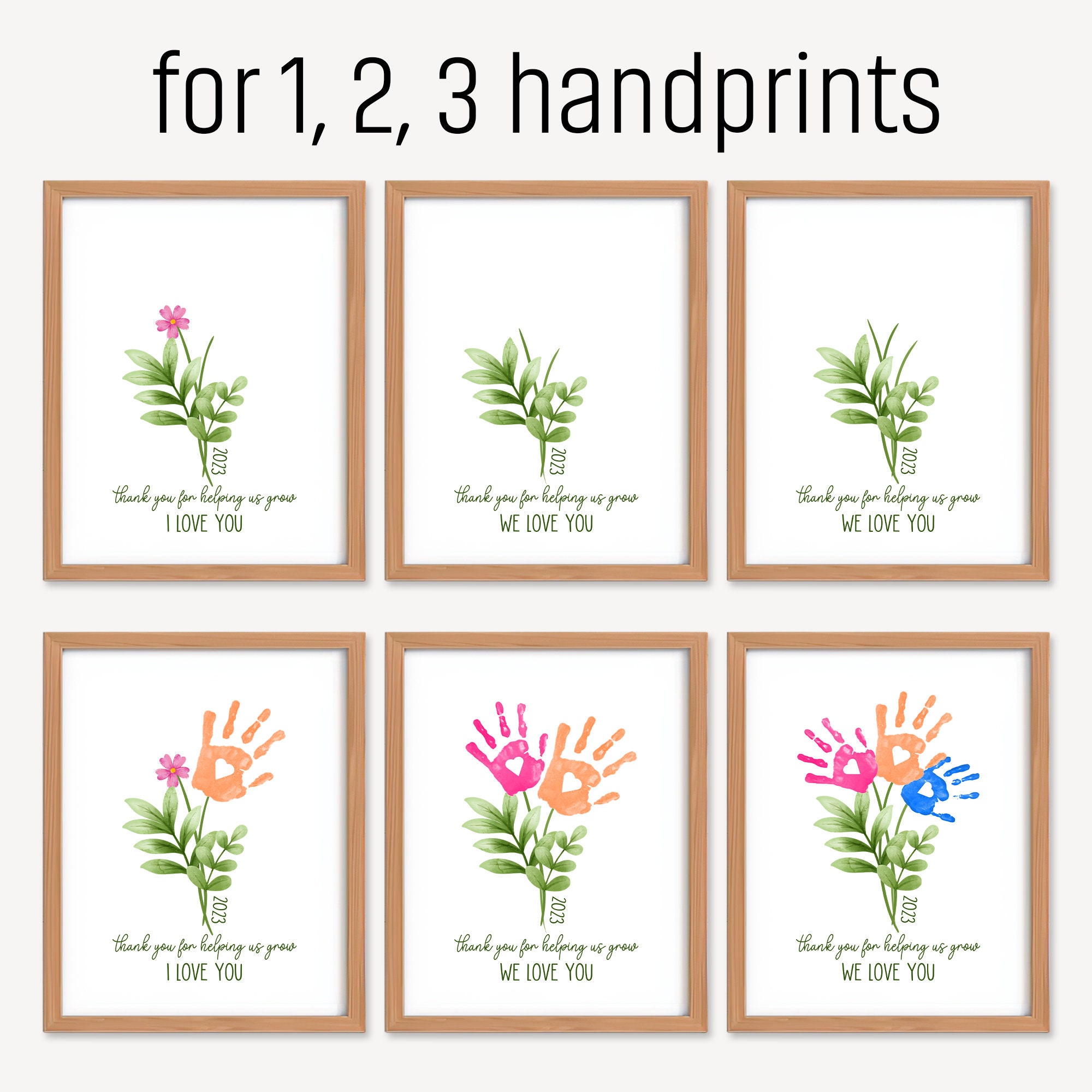 Mother's Day Handprint Art, Handprint Flower, Bouquet Design for Mom ...