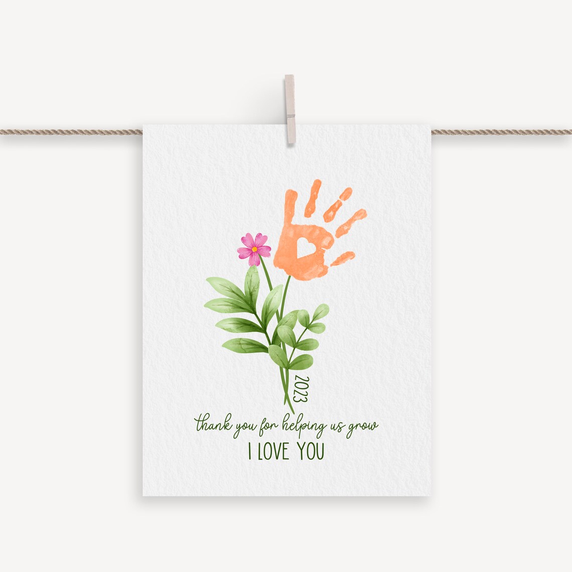 Mother's Day Handprint Art, Handprint Flower, Bouquet Design for Mom ...