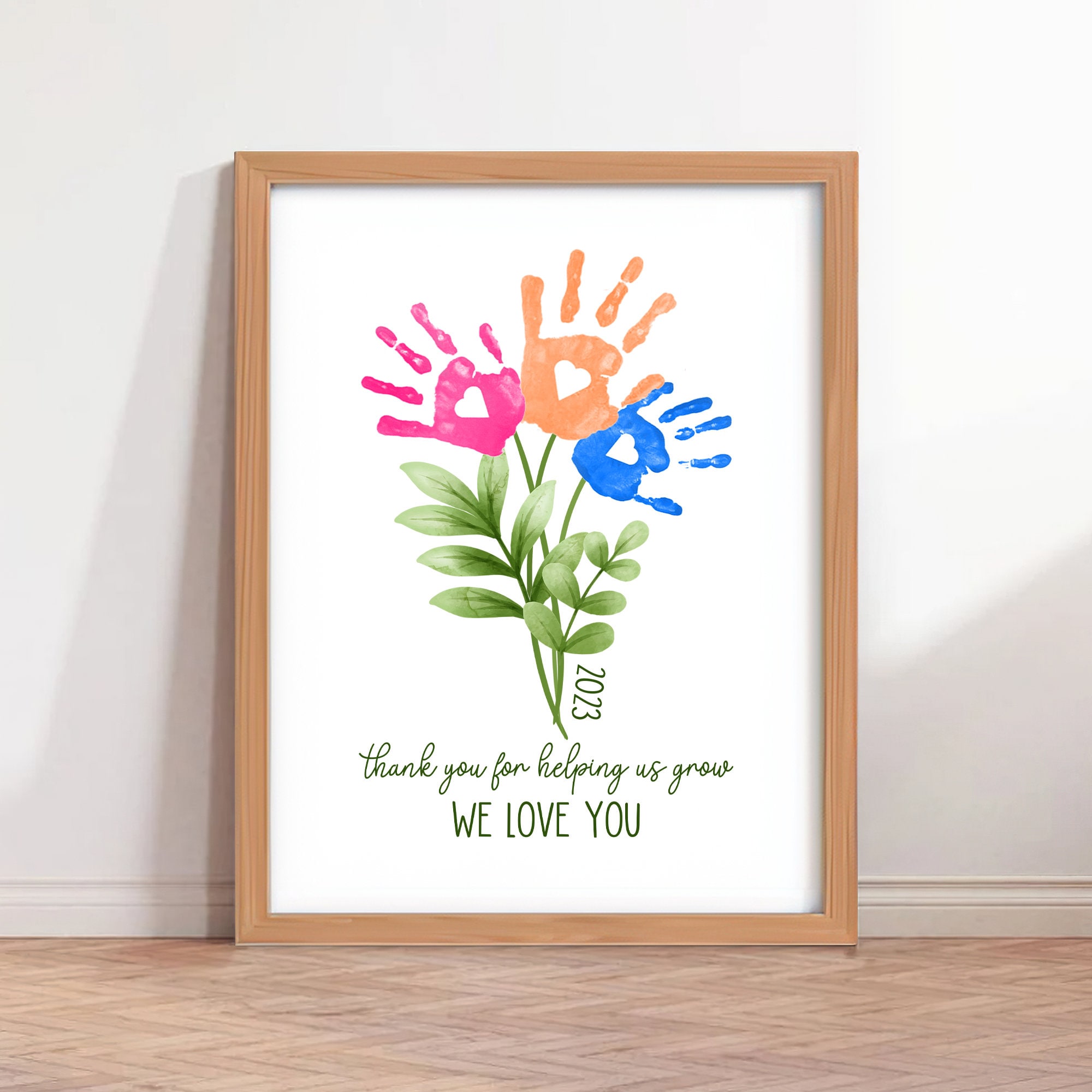 Mother's Day Handprint Art, Handprint Flower, Bouquet Design for Mom ...