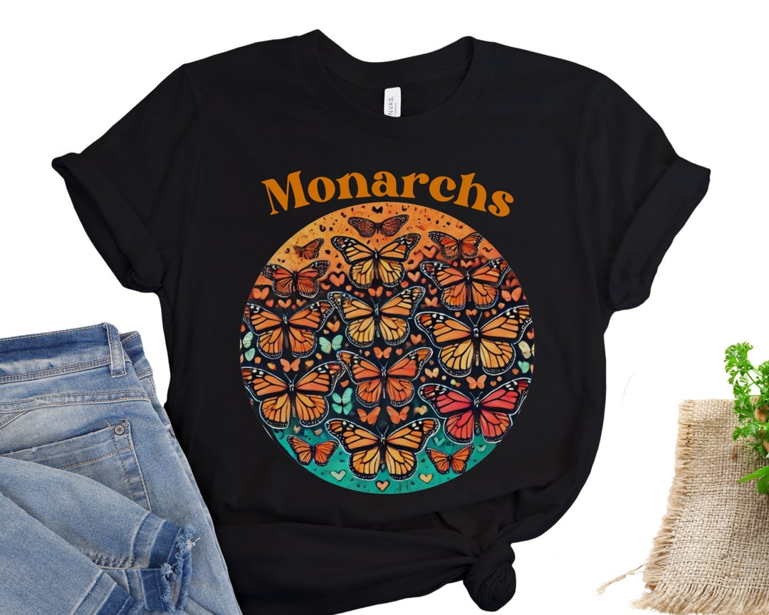 Monarch Butterflies T-shirt, I Love Butterflies, Nature Lovers T-shirt ...
