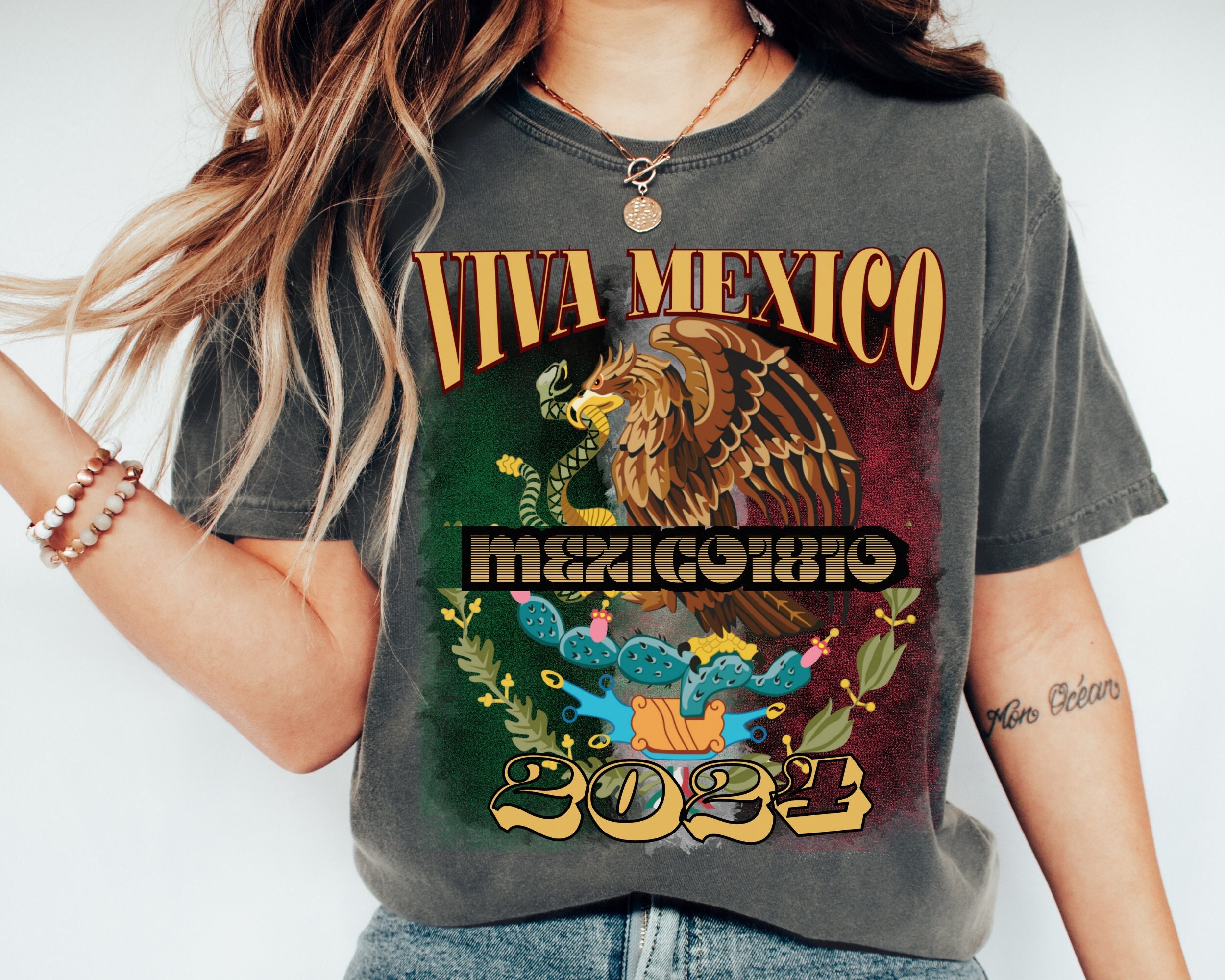 Personalized Mexican Shirt, Comfort Colors 1717, Viva México 2024 ...