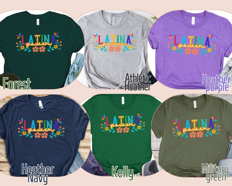 Colorful Latina T-shirt, Latina Power Shirt, Latina Mom Shirt, Latina ...