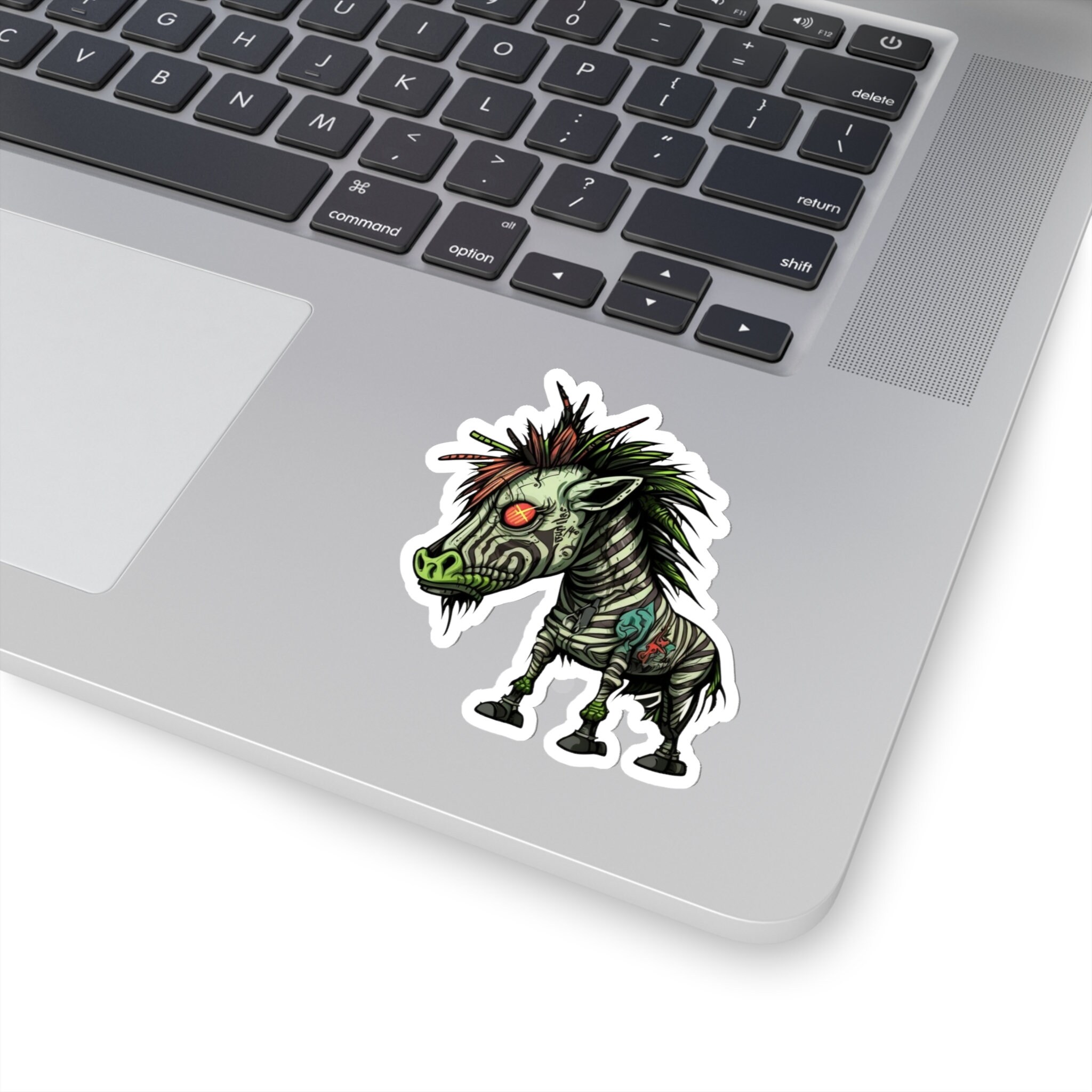 Zombie Zebra Sticker Funny Kiss-cut Vinyl Cute Halloween Decal for ...