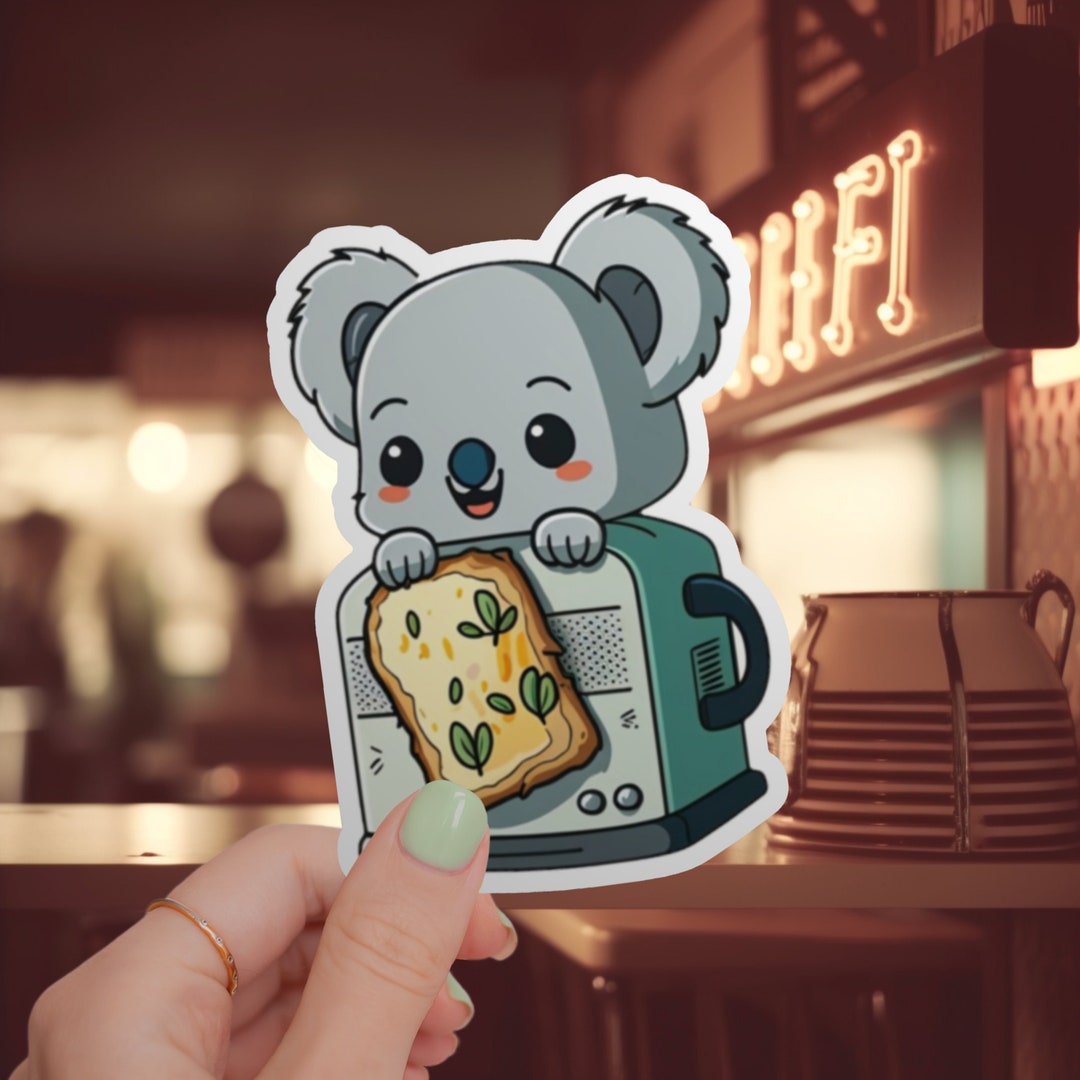 Koala Bear Sticker Garlic Bread Toaster Cute Funny Vinyl Endangered ...