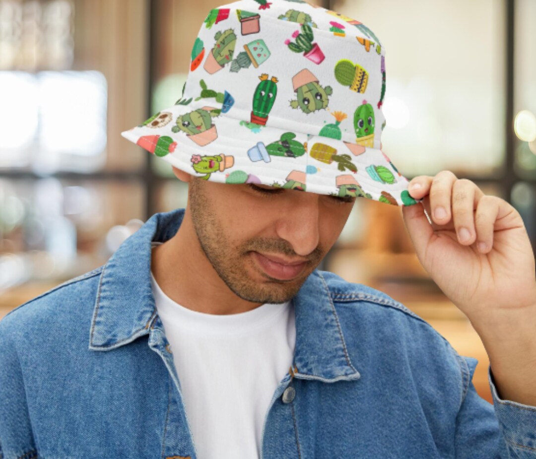 Cacti Bucket Hat, Funny Cactus Design, Plant Lover Gift, Conversation ...