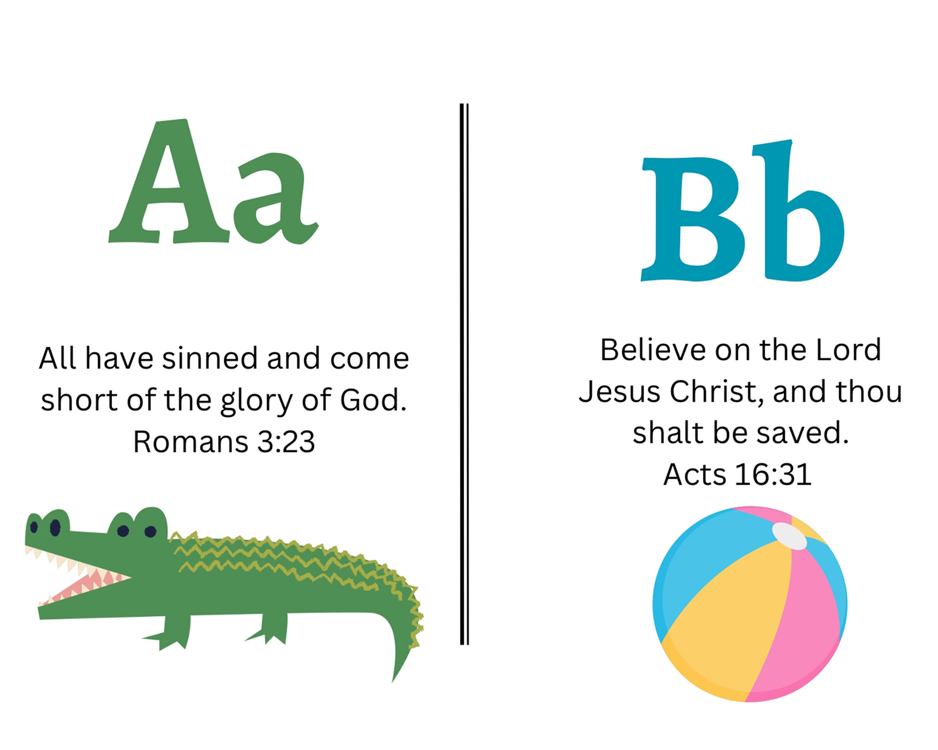 Alphabet Verse Flash Cards KJV - Etsy