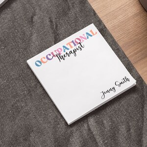 Personalized Occupational Therapy Post-it Note Custom OT Notepad ...