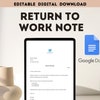 Return to Work Doctors Note Template Doctor Office Work Release ...