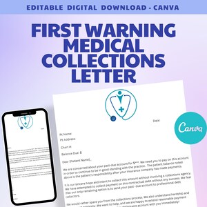 Doctor Office First Collection Letter Overdue Bill First Notice Dental ...