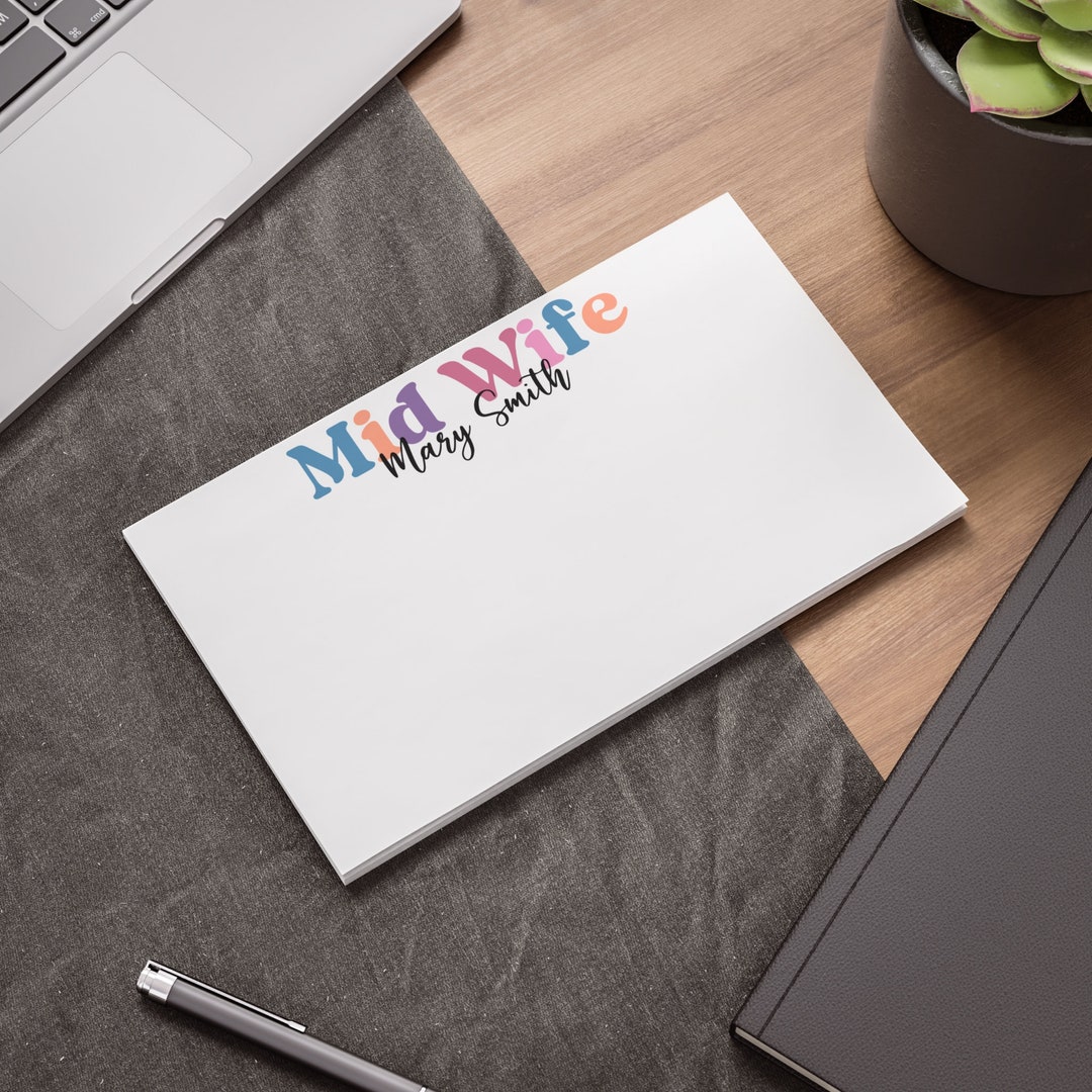Personalized Midwife Post It Note Custom Obstetric Notepad Midwife ...