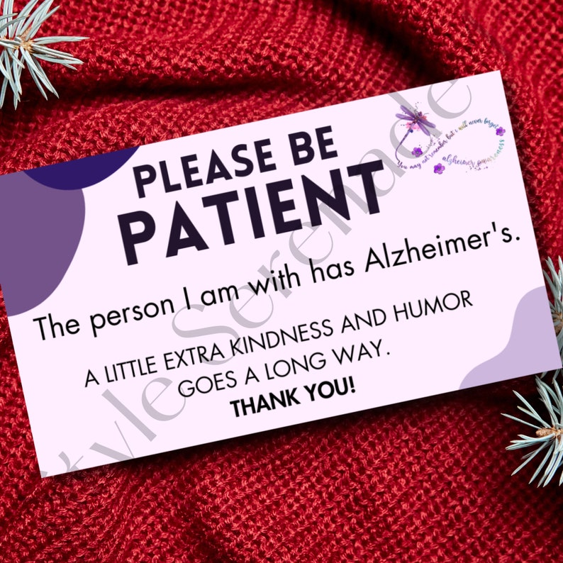 Canva Template Alzheimers Card Editable Digital Download Alzheimers ...