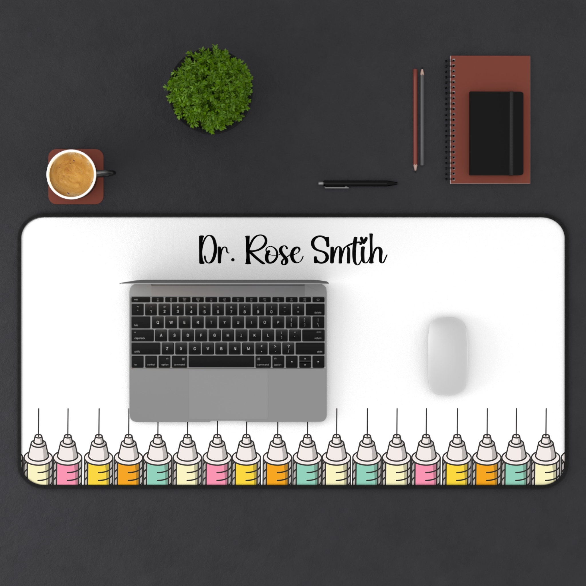 Personalized Doctor Gift Desk Mat Aesthetic Custom Doctor Gift Mouse ...