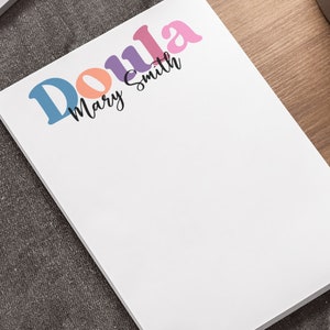 Personalized Doula Post It Note Custom Obstetric Notepad Doula ...