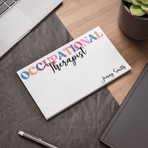 Personalized Occupational Therapy Post-it Note Custom OT Notepad ...