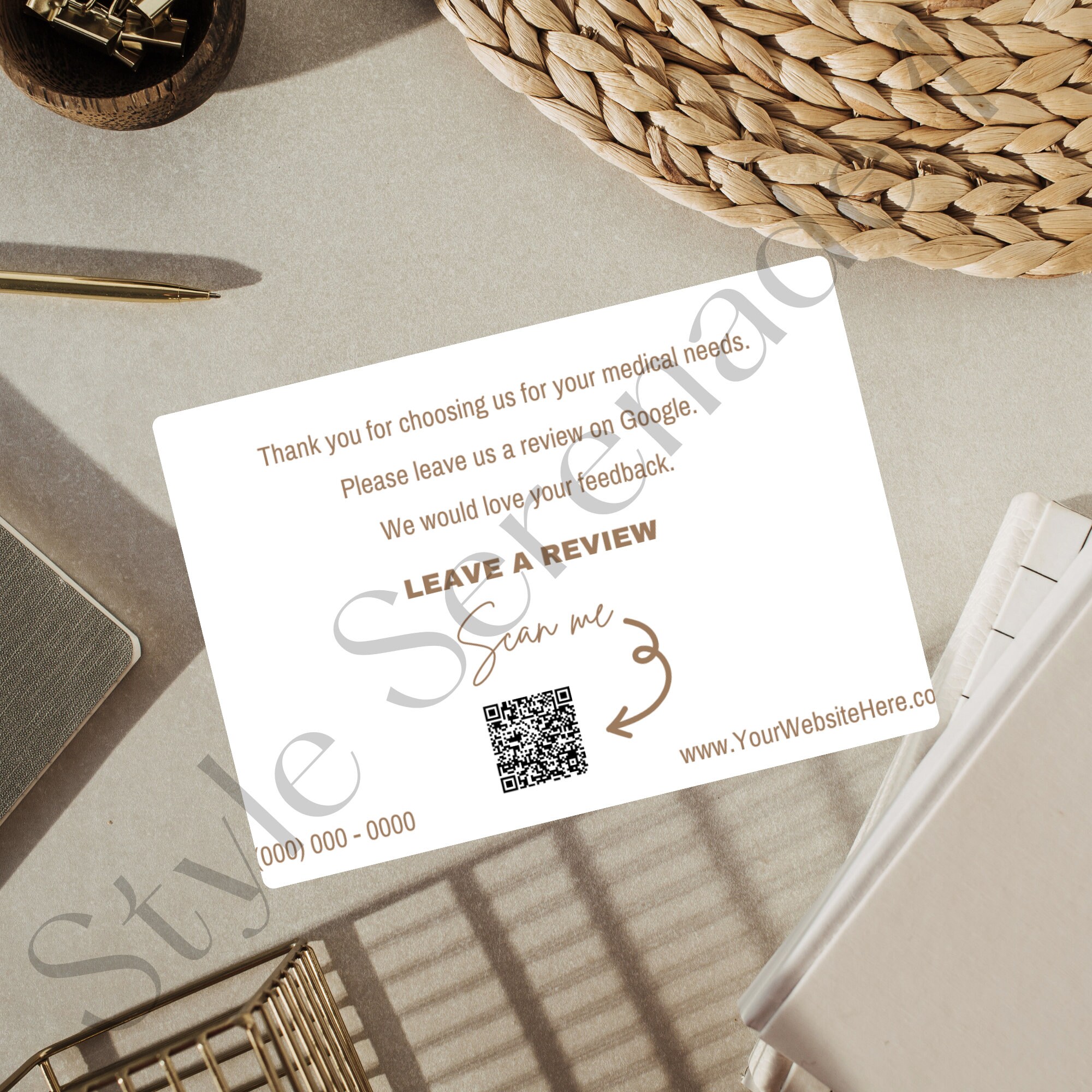 Canva Template Google Review Sign Google Review Card Editable Template ...