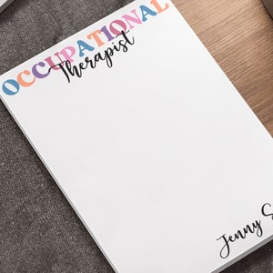 Personalized Occupational Therapy Post-it Note Custom OT Notepad ...