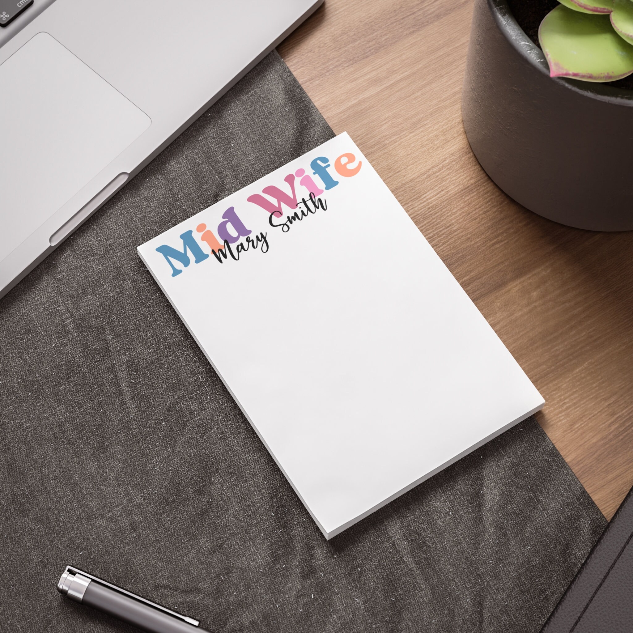 Personalized Midwife Post It Note Custom Obstetric Notepad Midwife ...