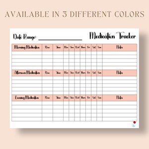 Medication Log Medication Tracker Printable Medication Tracking Chart ...