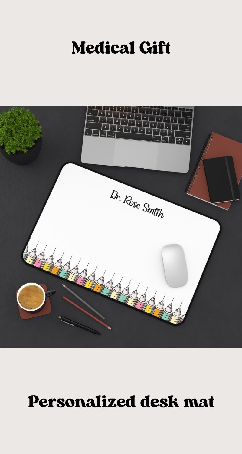 Personalized Doctor Gift Desk Mat Aesthetic Custom Doctor Gift Mouse ...