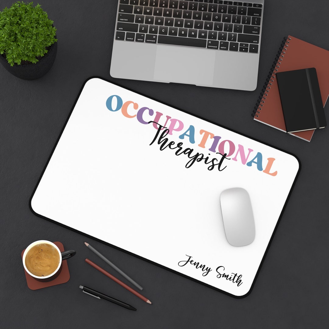 Personalized Occupational Therapist Gift Desk Mat Aesthetic Custom ...