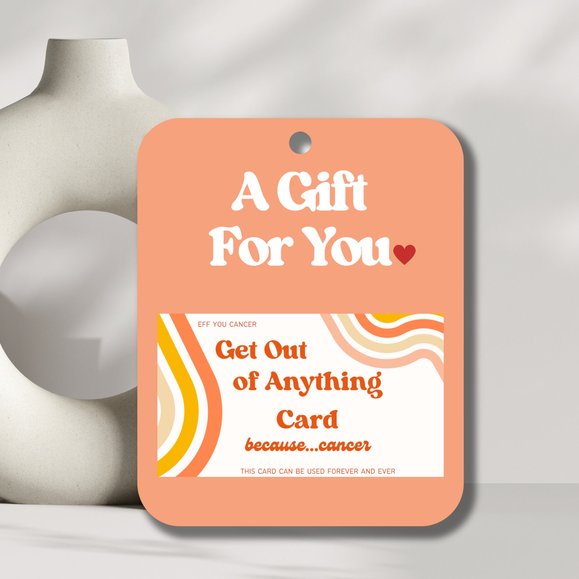 Canva Template Cancer Card Editable Template Cancer Survivor Gift Funny ...