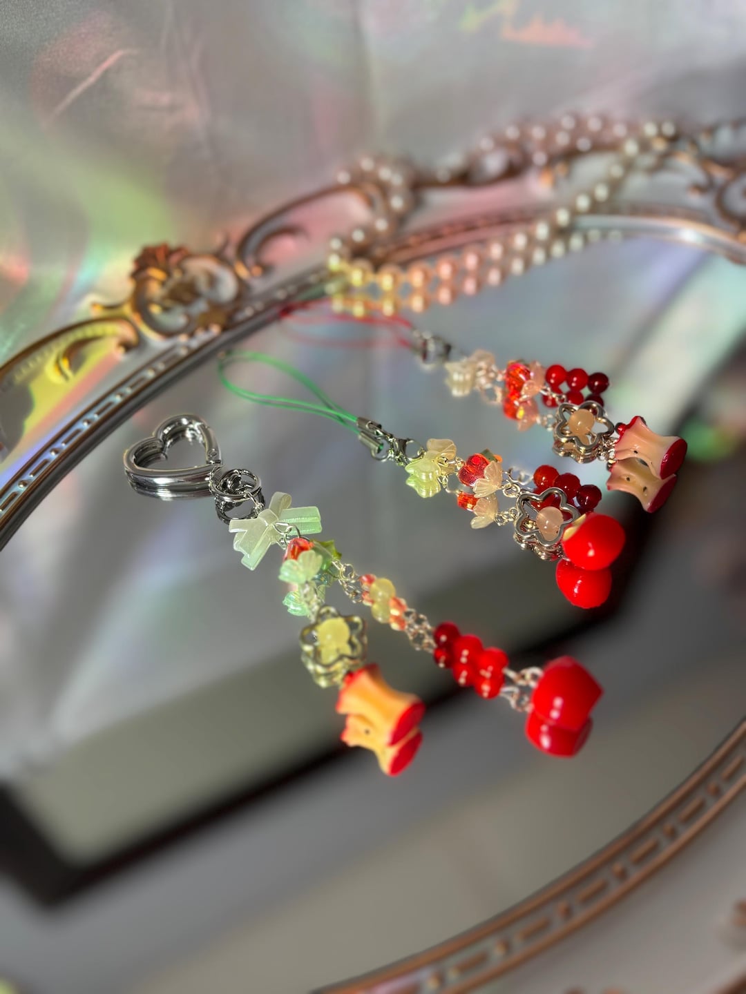 Apple Themed Keychains and Phone Charms - Etsy