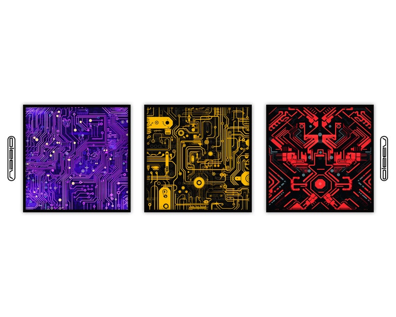 Cyberpunk Printable Patterns - 12-pack Digital Downloads for DIY Crafts ...